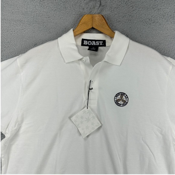 Boast | Shirts | Boast Usa Mens Polo Shirt Xl White Short Sleeve Rugby ...